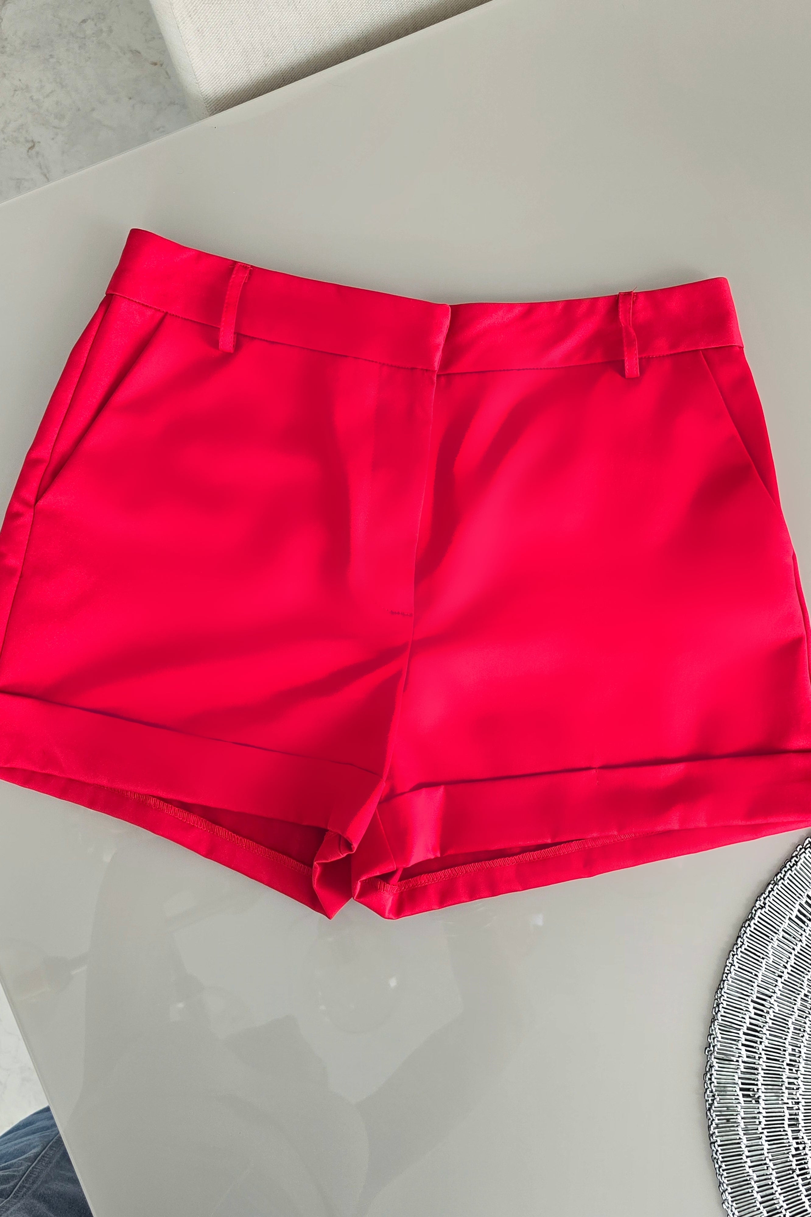 Red Satin Short – La Belle Lalique